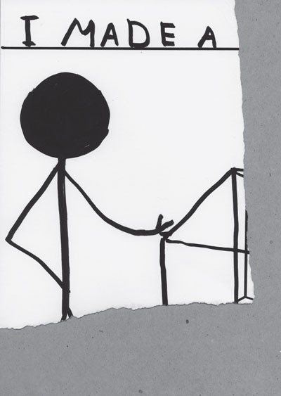 Fragments of torn up drawings