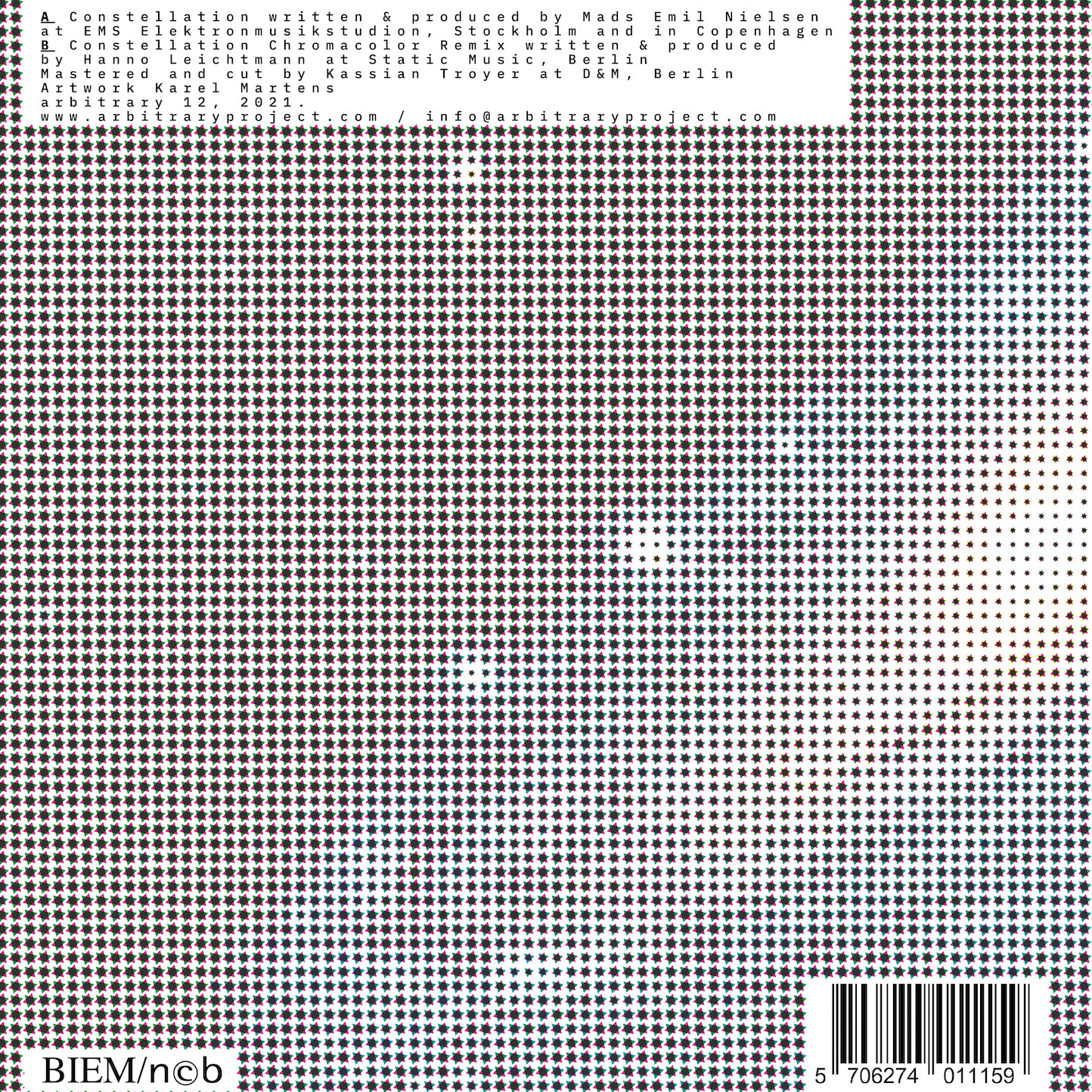 Constellation (10") - Mads Emil Nielsen + Chromacolor - arbitrary
