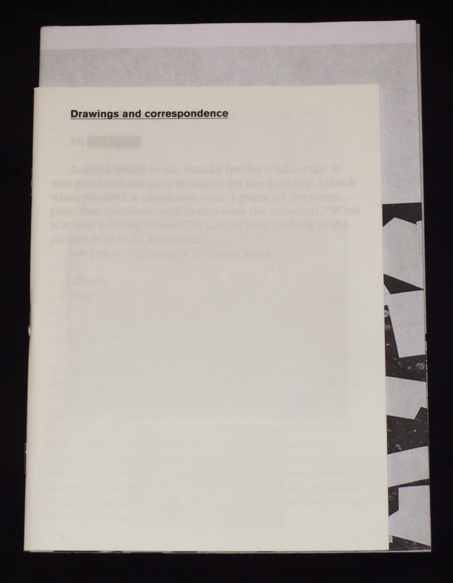 Drawings and correspondence