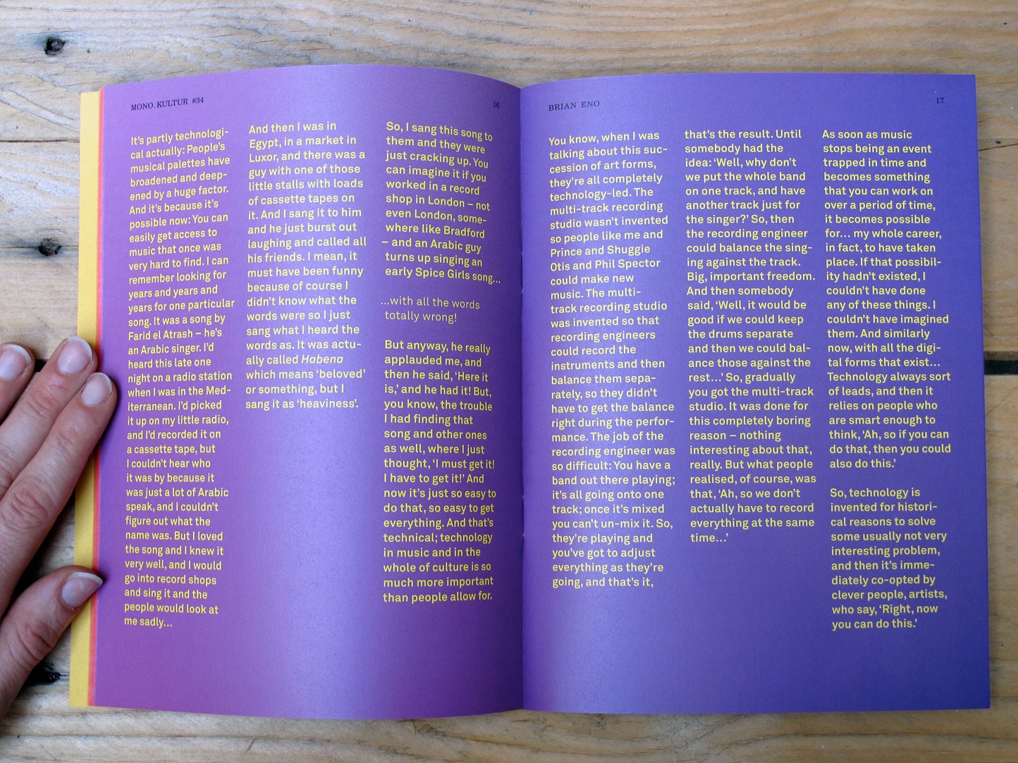 mono.kultur #34: Brian Eno, Brian Eno, Kai von Rabenau
