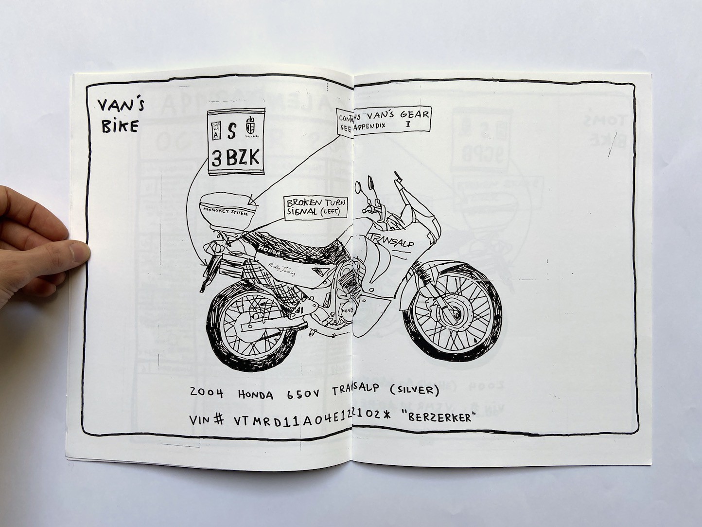 Motorcycle Trip (black and white photocopy reissue) - Van Neistat and ...