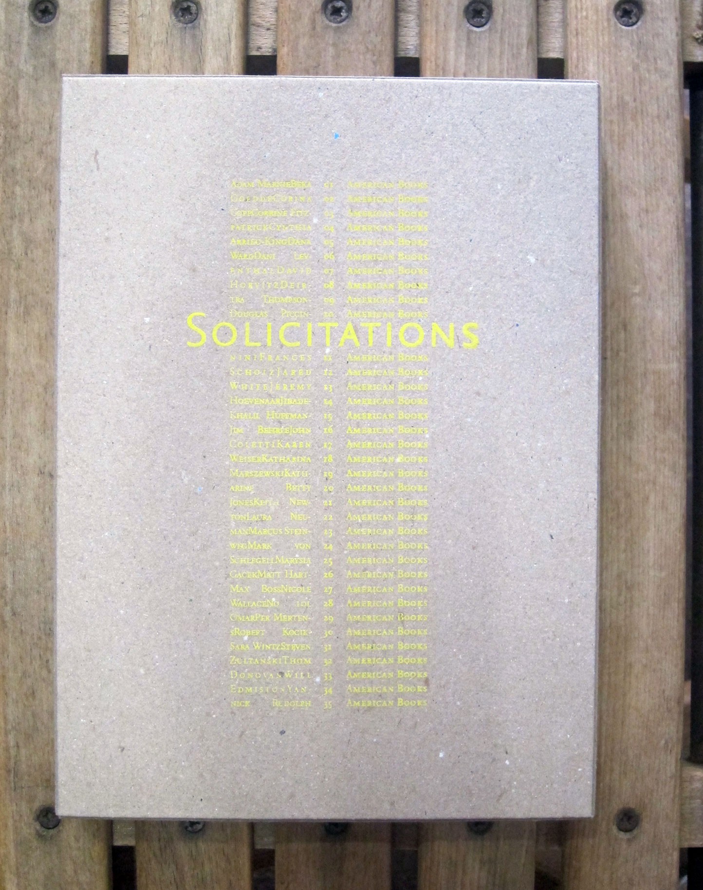 Solicitations - Natalie Häusler, Brett Price, Ed Steck - American Books