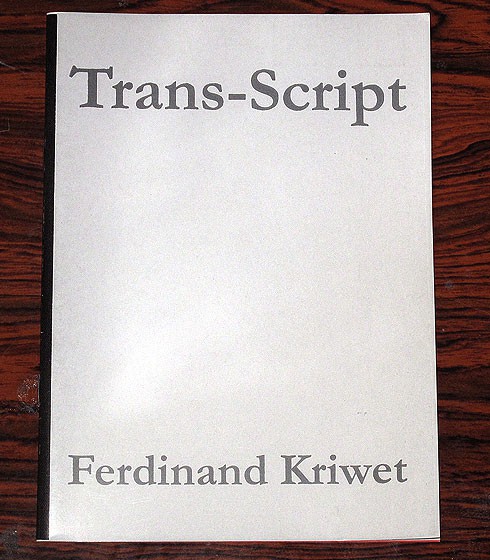 Trans-Script - Ferdinand Kriwet - BQ