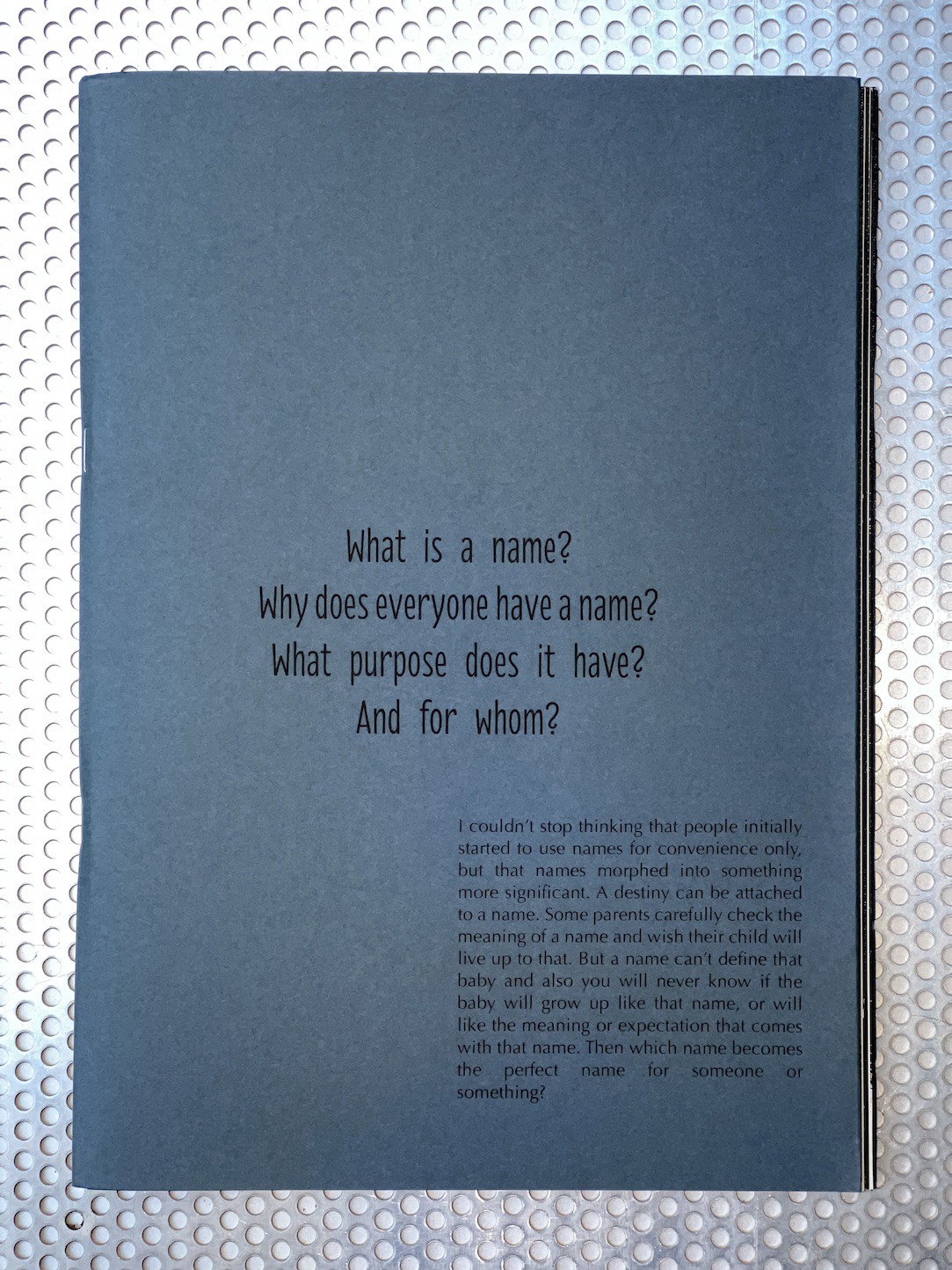 What is a name? Why does everyone have a name? What purpose does it ...